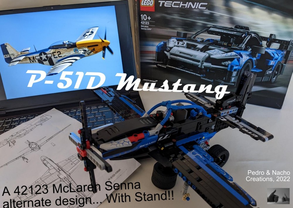 LEGO MOC P-51D Mustang with stand! (42123 McLaren Senna GTR) by jpgon ...