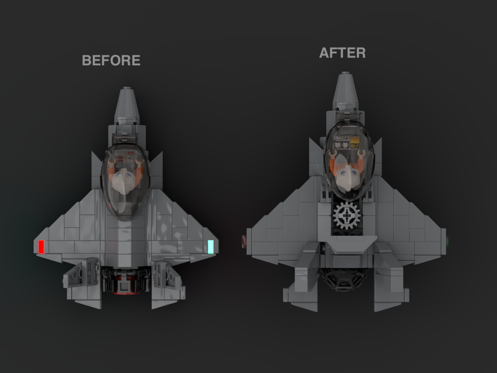 Lego Moc F 35b Stovl Chibi Jet By Legomaniajosh Rebrickable Build