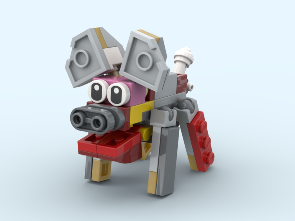 LEGO MOC grey pig by eric_nunya | Rebrickable - Build with LEGO