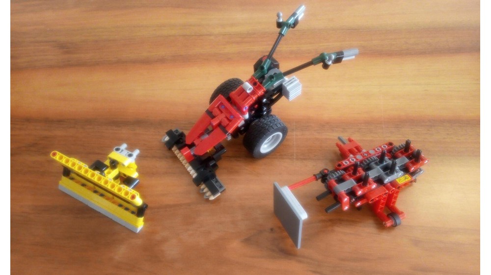 LEGO MOC Small single-axle walk-behind tractor with cutter bar, band ...