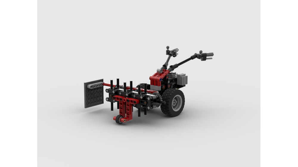 LEGO MOC Small single-axle walk-behind tractor with cutter bar, band ...