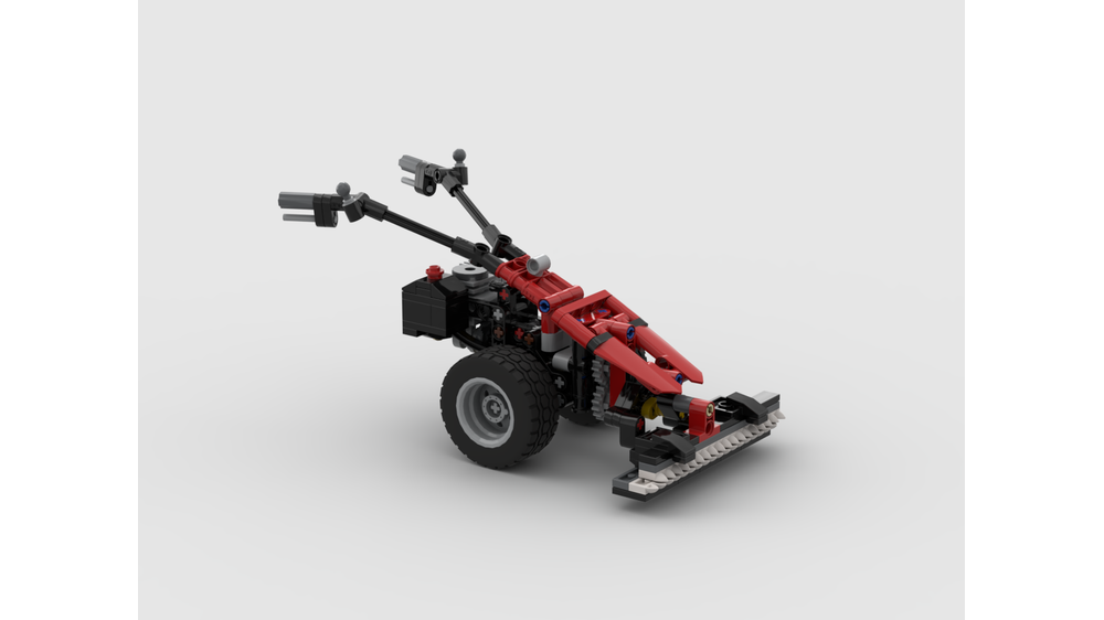 LEGO MOC Small single-axle walk-behind tractor with cutter bar, band ...