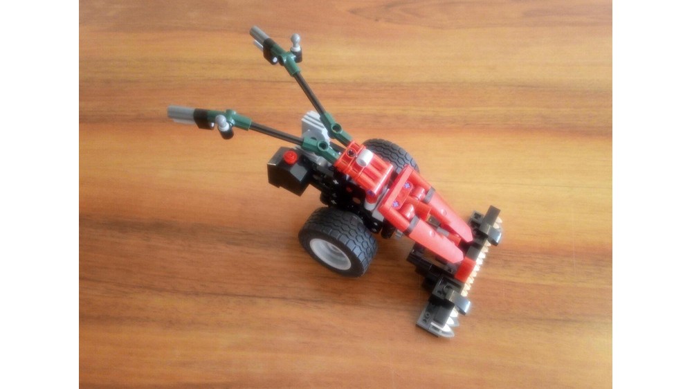 LEGO MOC Small single-axle walk-behind tractor with cutter bar, band ...