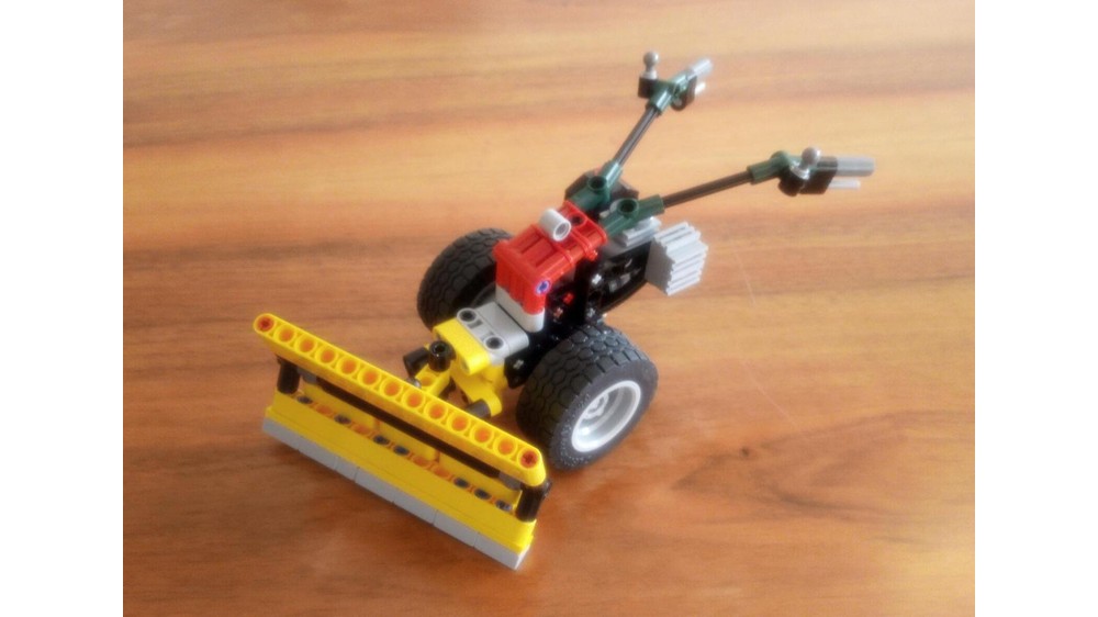 LEGO MOC Small single-axle walk-behind tractor with cutter bar, band ...