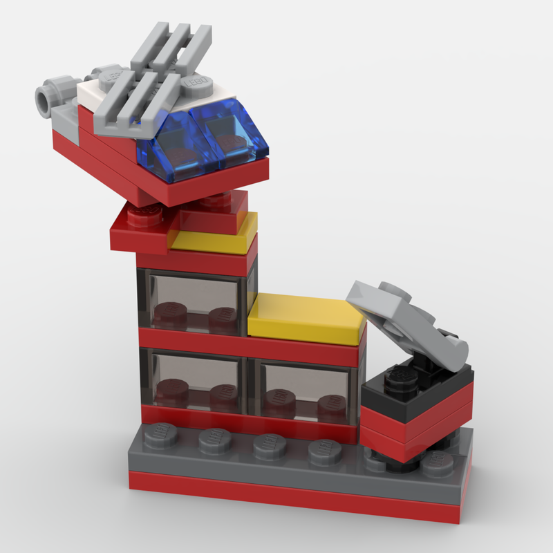 LEGO MOC Micro fire-station by Silm4ril | Rebrickable - Build with LEGO