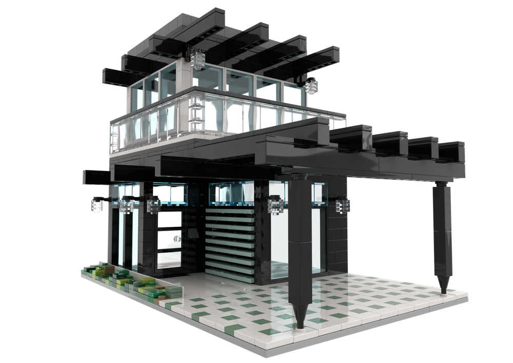 Lego Moc Speed Champion Modern Mansion By Uk Custombricks Rebrickable