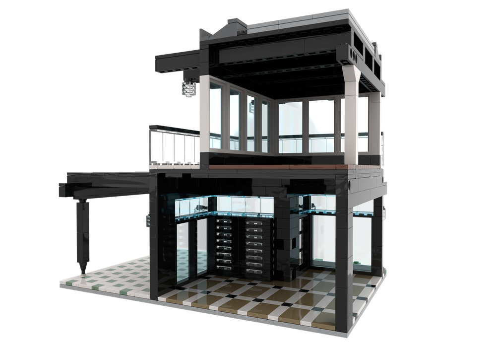 Lego Moc Speed Champion Modern Mansion By Uk Custombricks Rebrickable
