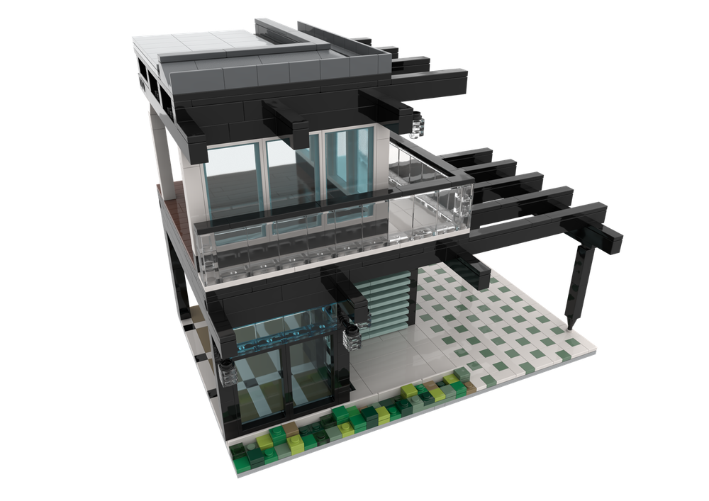 Lego Moc Speed Champion Modern Mansion By Uk Custombricks Rebrickable