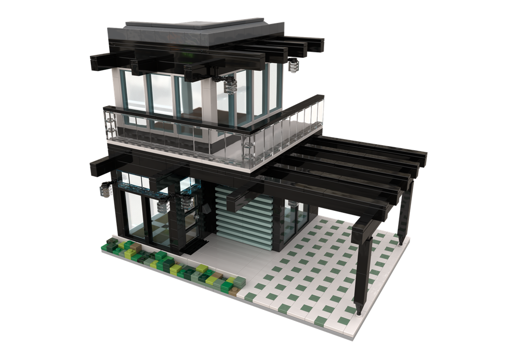Lego Moc Speed Champion Modern Mansion By Uk Custombricks Rebrickable