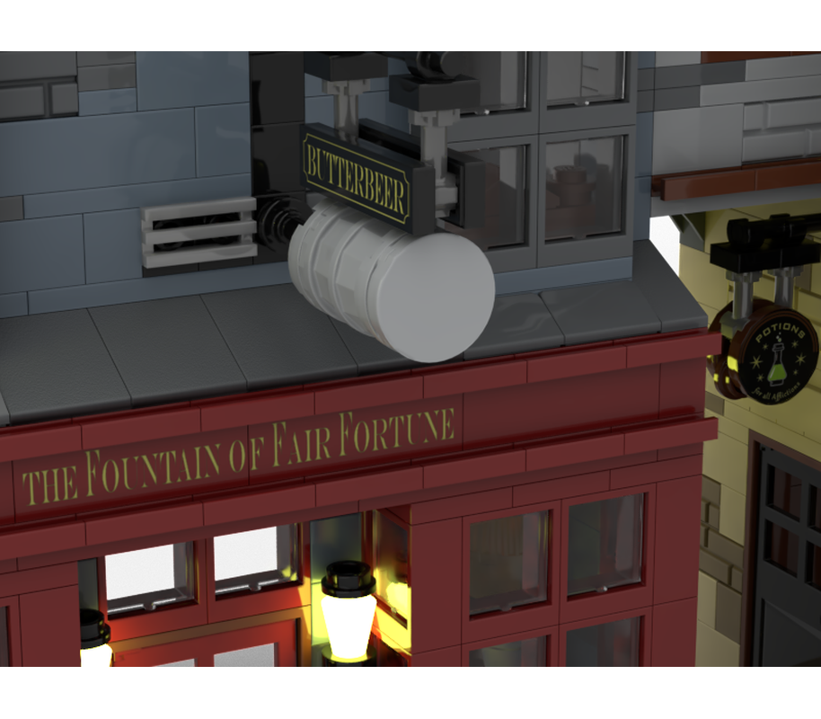 LEGO MOC Fountain of Fair Fortune and Potion Shop by JD Bricks ...
