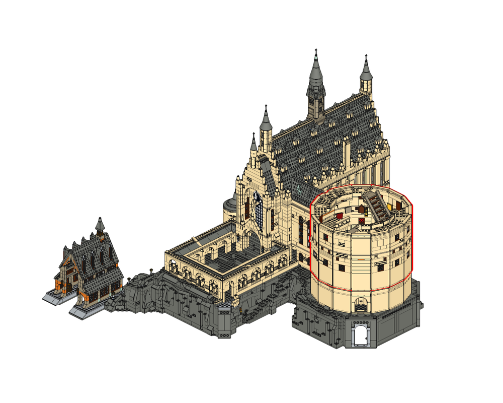 LEGO MOC Tower With Moving Stairs - Magic School Modular MOCs Part 6 by ...