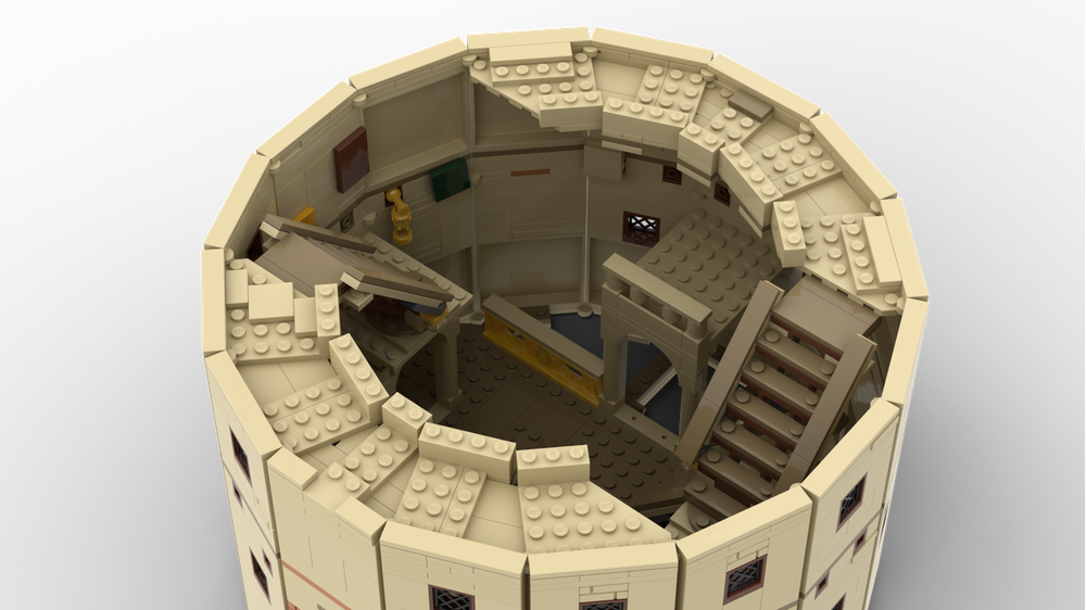 Lego Moc Tower With Moving Stairs Magic School Modular Mocs Part 6 By