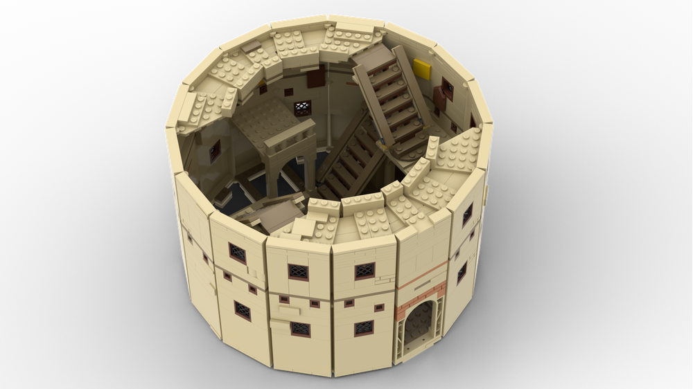 Lego Moc Tower With Moving Stairs Magic School Modular Mocs Part 6 By