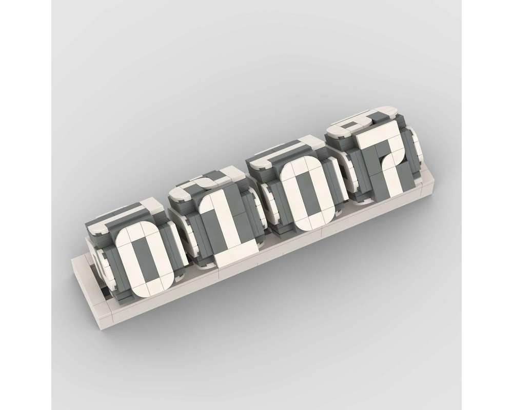 LEGO MOC Calendar Kong Ming Lock in 3x5 numbers -Gray and White by ...