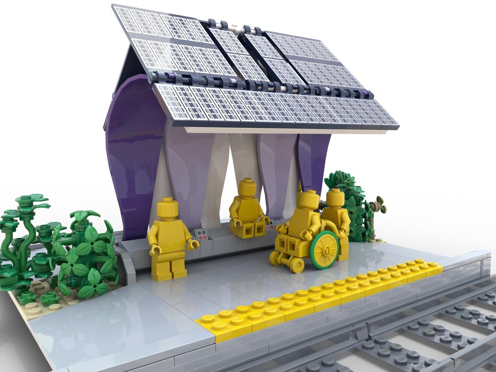 LEGO MOC Light Rail Transit Shelter with Solar by Thomus_Bean ...