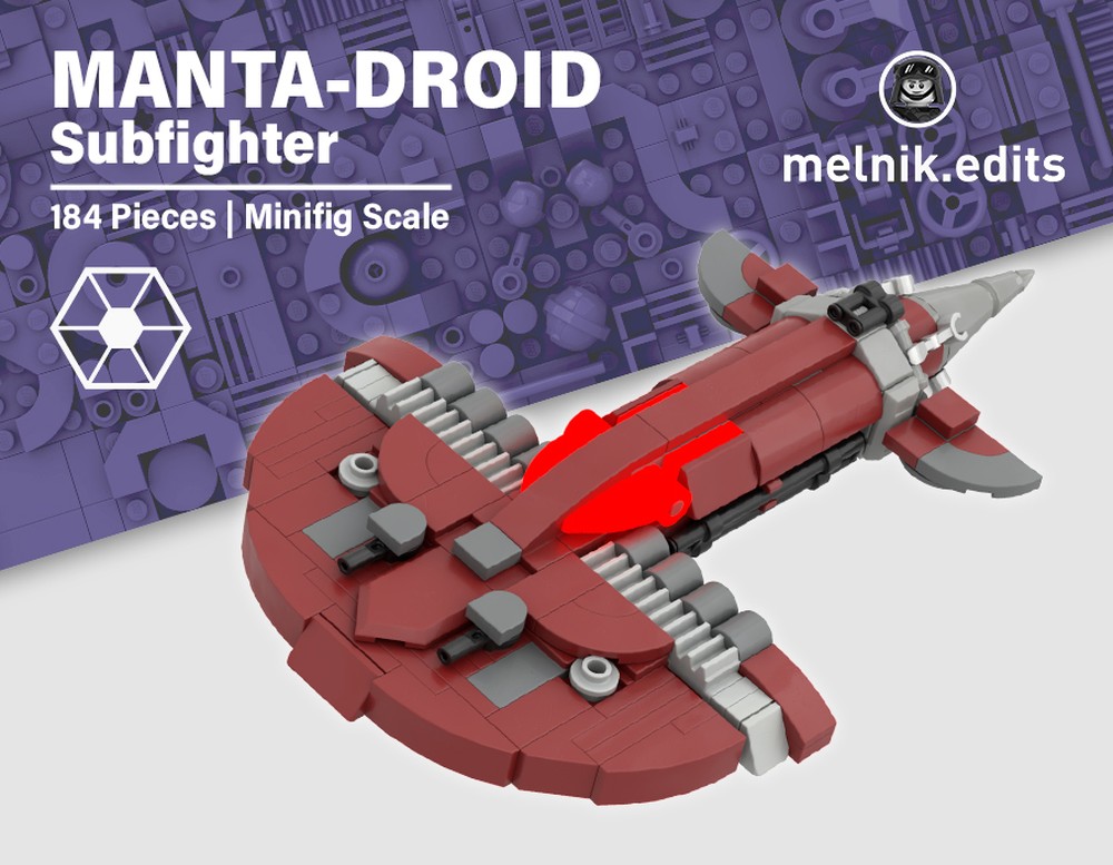 LEGO MOC Manta Droid Subfighter - Minifig Scale by Melnik | Rebrickable ...