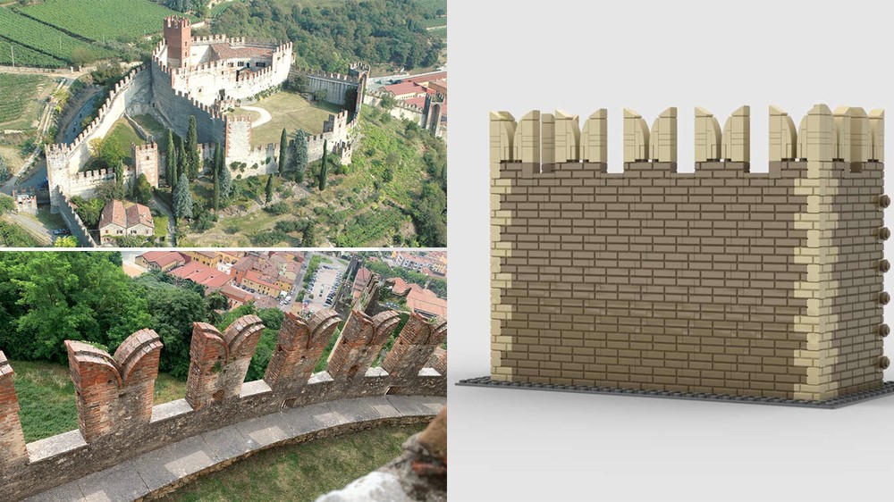 LEGO MOC Module, external walls of Soave Castle (Verona, Italy) by ...