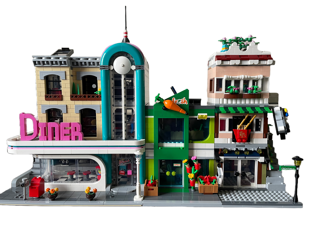 Lego Moc Grocery Store Modular 2 Storey Alternate Build 2x60347 By Re