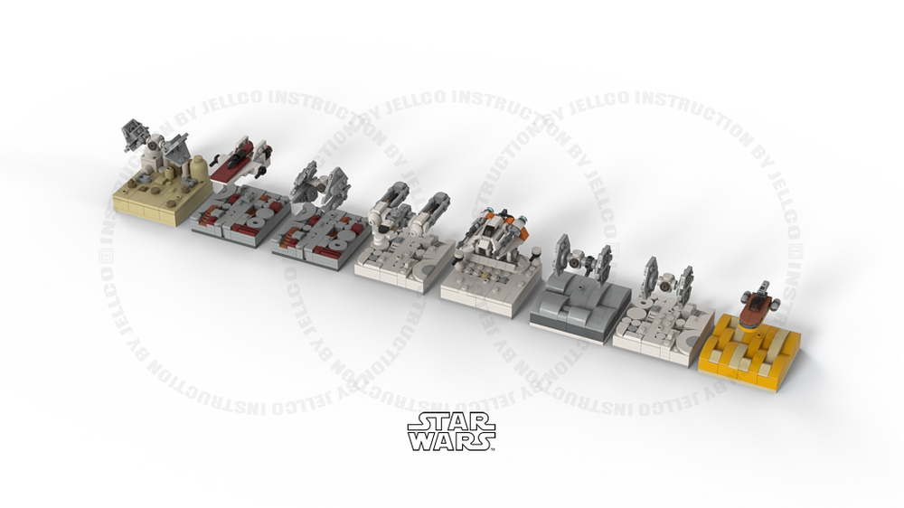 Lego Moc Ultramicro Diorama Starfighters And Spaceship 33 By Jellco