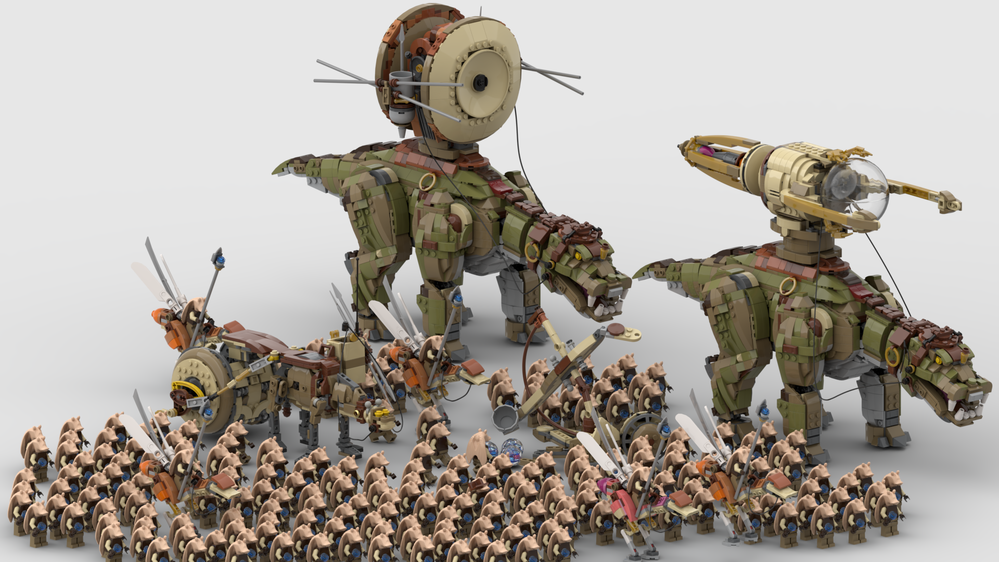 Lego Moc Gungan Grand Army Kaadu By Bigjudge Rebrickable Build With