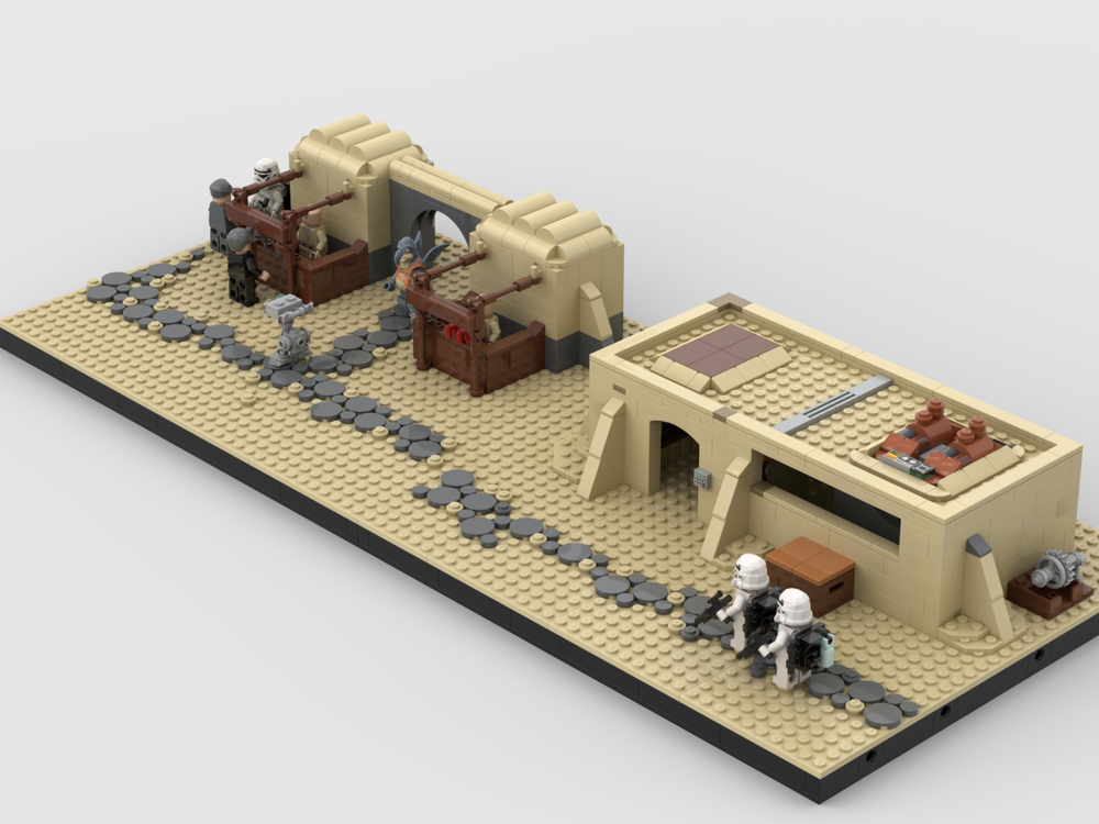 Lego Moc Tatooine Street By Paulojorgeramos Rebrickable Build With Lego