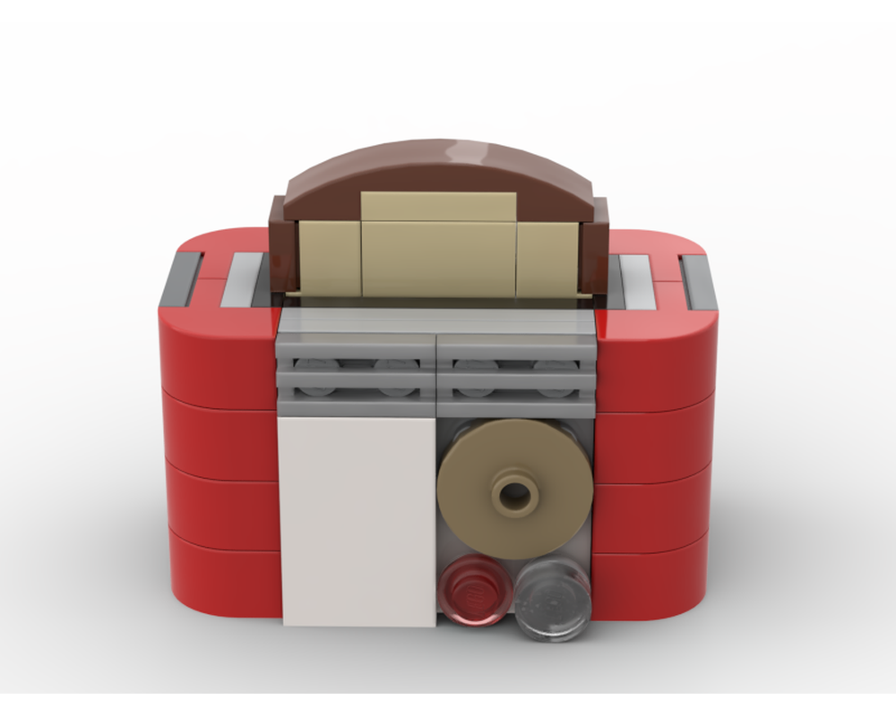 Lego Moc Mini Toaster With Bread Version1 By Cassieliu Rebrickable Build With Lego