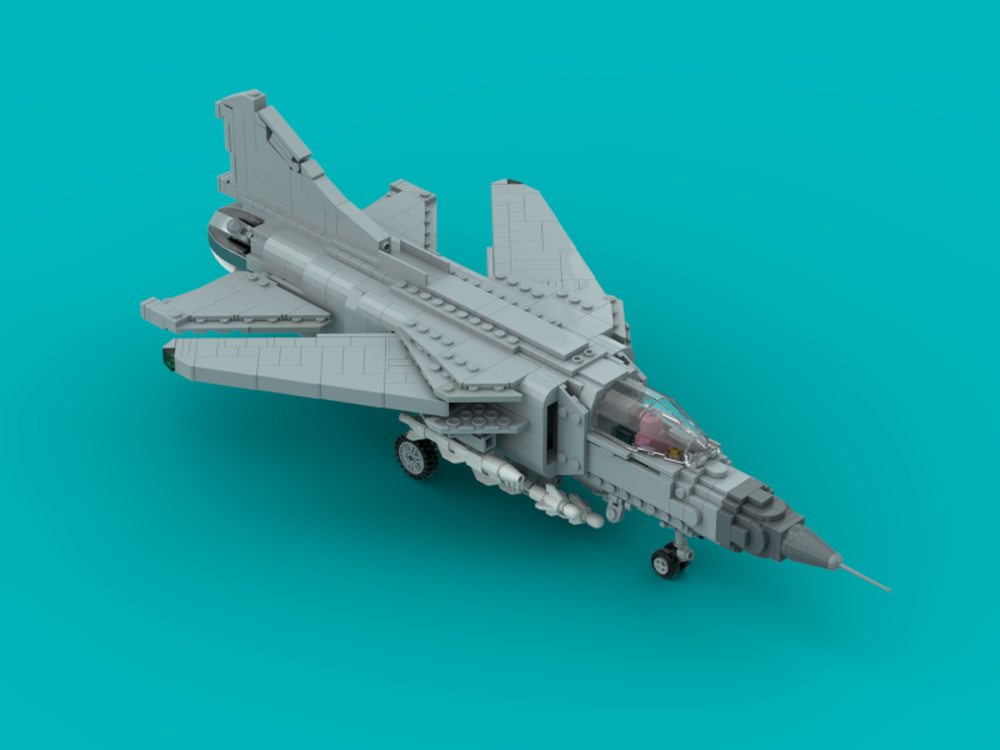 LEGO MOC MiG-23 Swing Wing Cold War Era Fighter Jet 1:35 by Brick Built ...