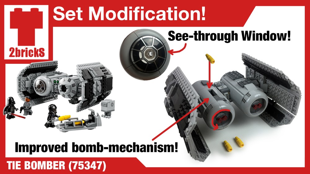 LEGO MOC TIE Bomber Modifications (cockpit and bomb bay) by ...