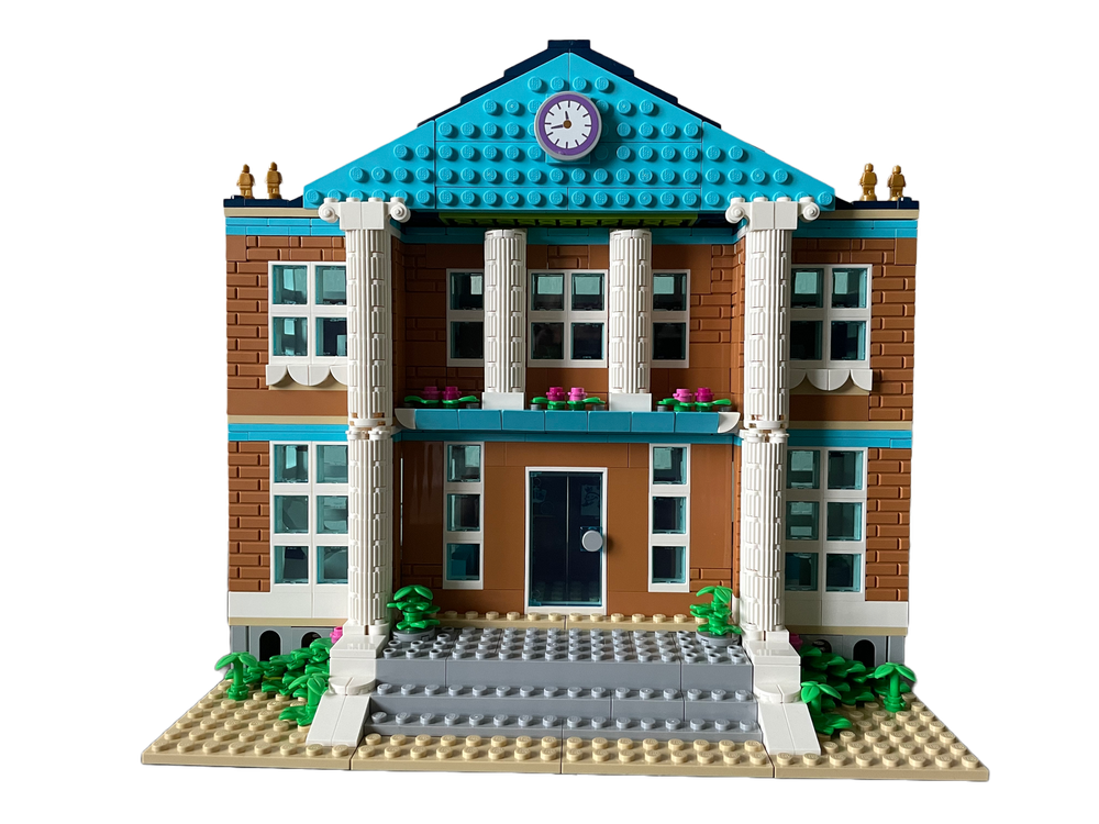 Lego Moc Town Hall Modular Alternate Build 2x 41682 By Re Bricked