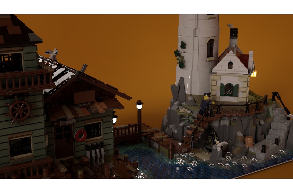 LEGO MOC Lighthouse at the Fishing Store by TOB1bricks | Rebrickable ...