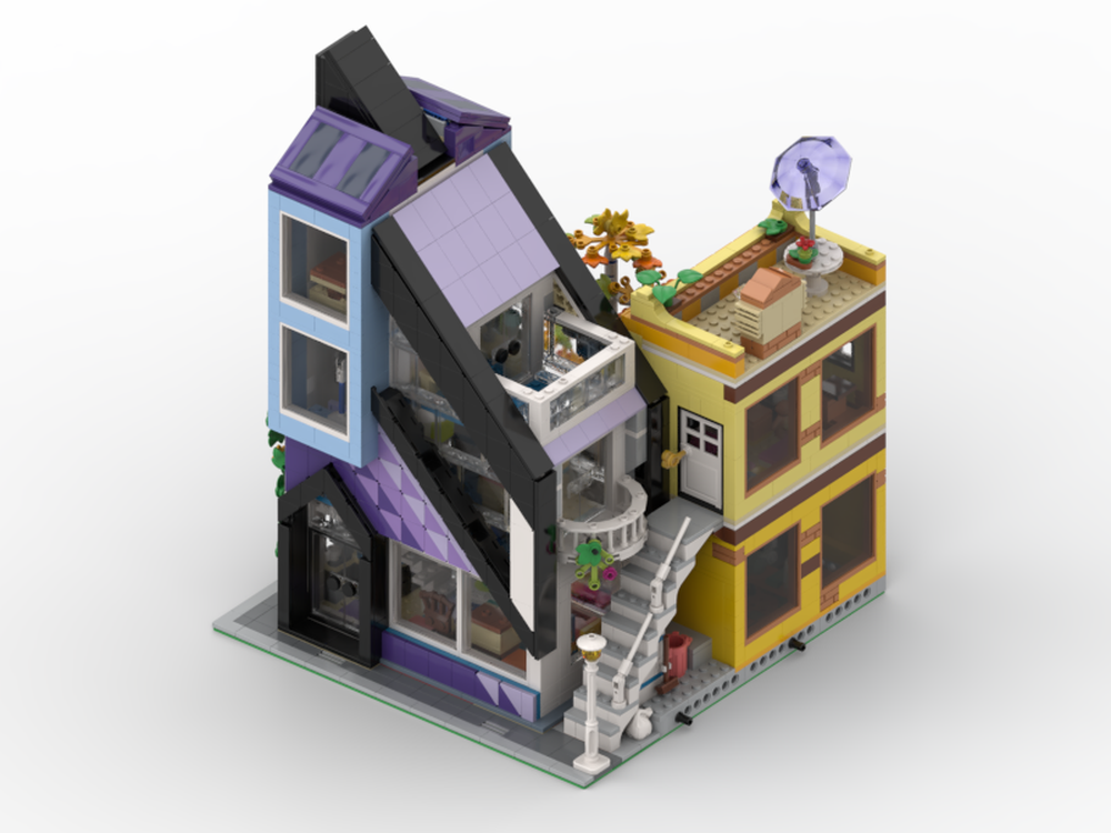 Lego Moc Downtown Flower And Design Store By Legofan21 Rebrickable