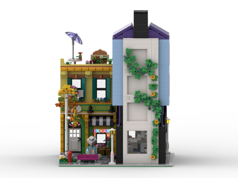 Lego Moc Downtown Flower And Design Store By Legofan21 Rebrickable