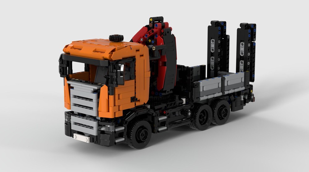 LEGO MOC Scania truck with Crane by Ronald_Rumf | Rebrickable - Build with LEGO