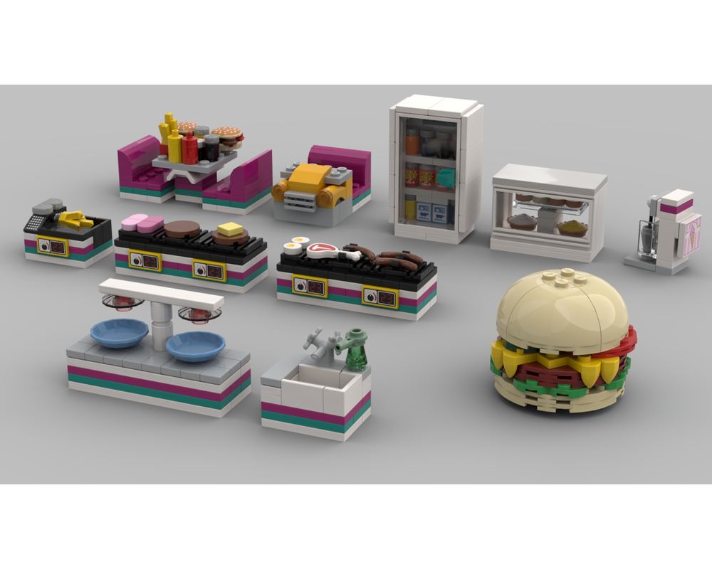 LEGO MOC Drifting Diner by zero_g_is_fun | Rebrickable - Build with LEGO
