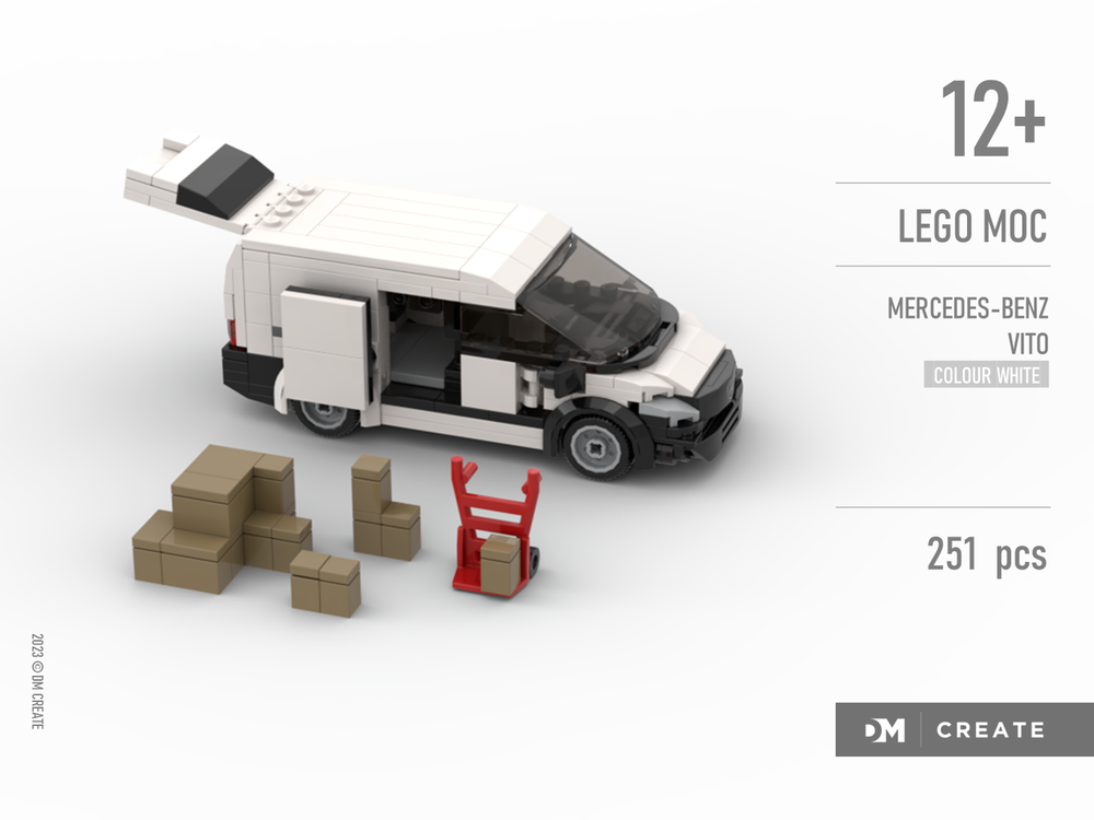 LEGO MOC Transport set - Mercedes-Benz (white) Atego + Sprinter + Vito ...