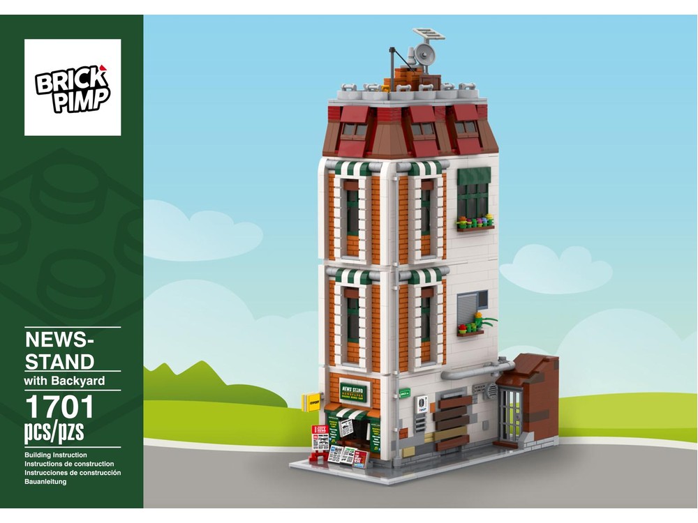 LEGO MOC NEWSSTAND with Backyard by PriBri | Rebrickable - Build with LEGO