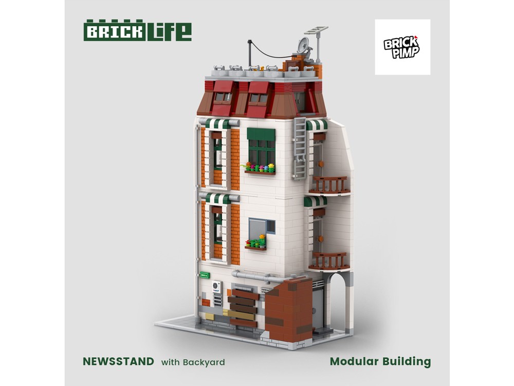 LEGO MOC NEWSSTAND with Backyard by PriBri | Rebrickable - Build with LEGO