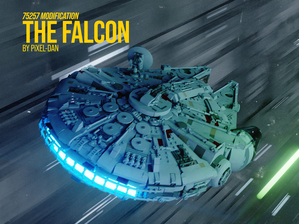 Lego Moc Pixel Dans 75257 Modification The Falcon Playscale Ucs Style