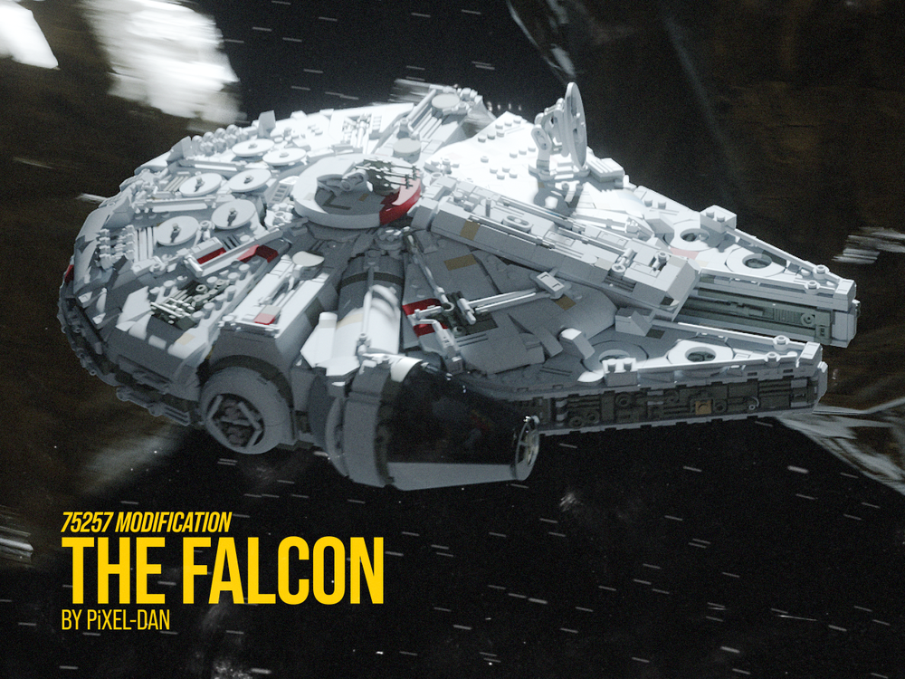 Lego Moc Pixel Dans 75257 Modification The Falcon Playscale Ucs Style