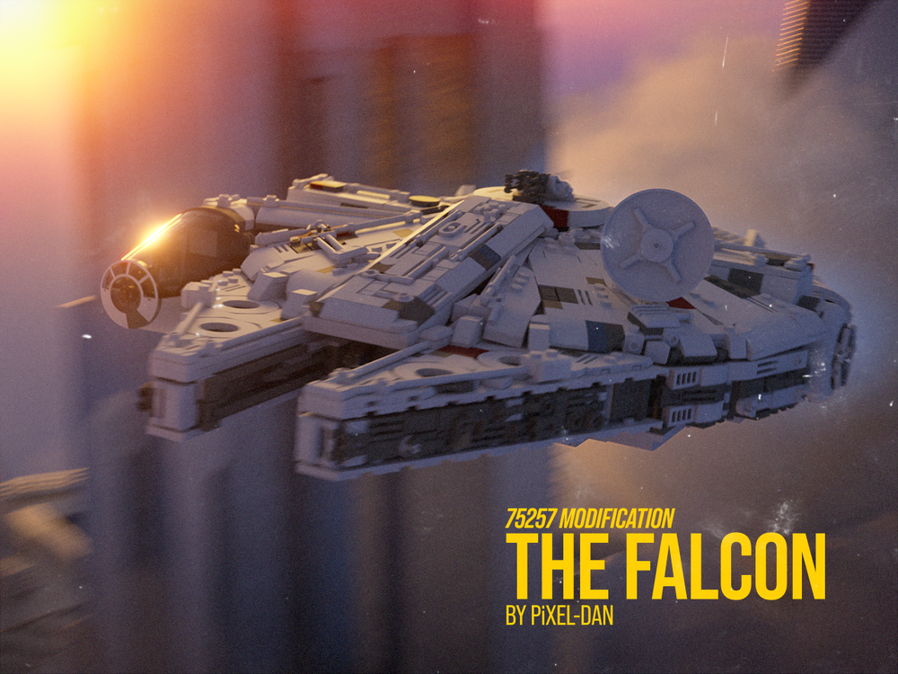 Lego Moc Pixel Dans 75257 Modification The Falcon Playscale Ucs Style