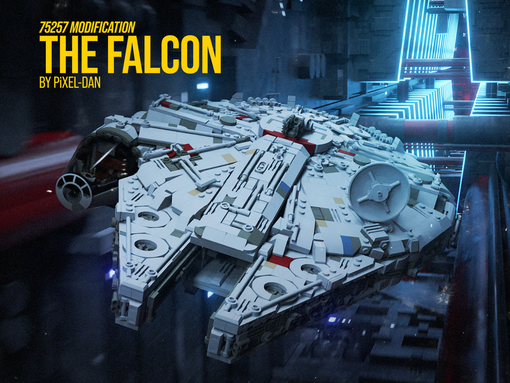 Lego Moc Pixel Dans 75257 Modification The Falcon Playscale Ucs Style