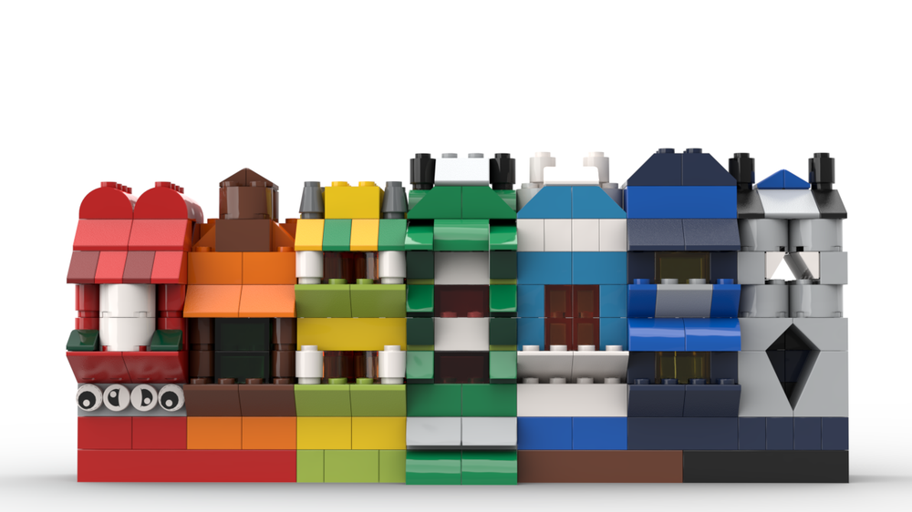 LEGO MOC 10693 Rainbow houses by Lenarex | Rebrickable - Build with LEGO