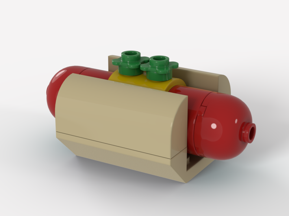 LEGO MOC Simple Hot Dog by Fonzinaut | Rebrickable - Build with LEGO