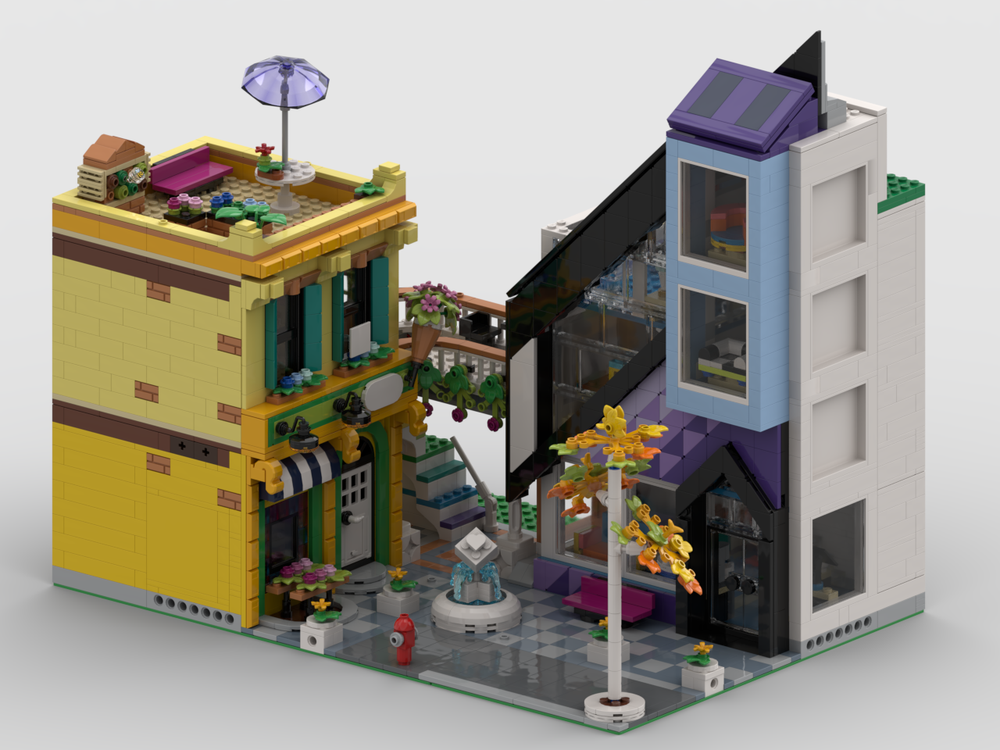 LEGO MOC Downtown Flower and Design Store Modular by KTBrickworks ...