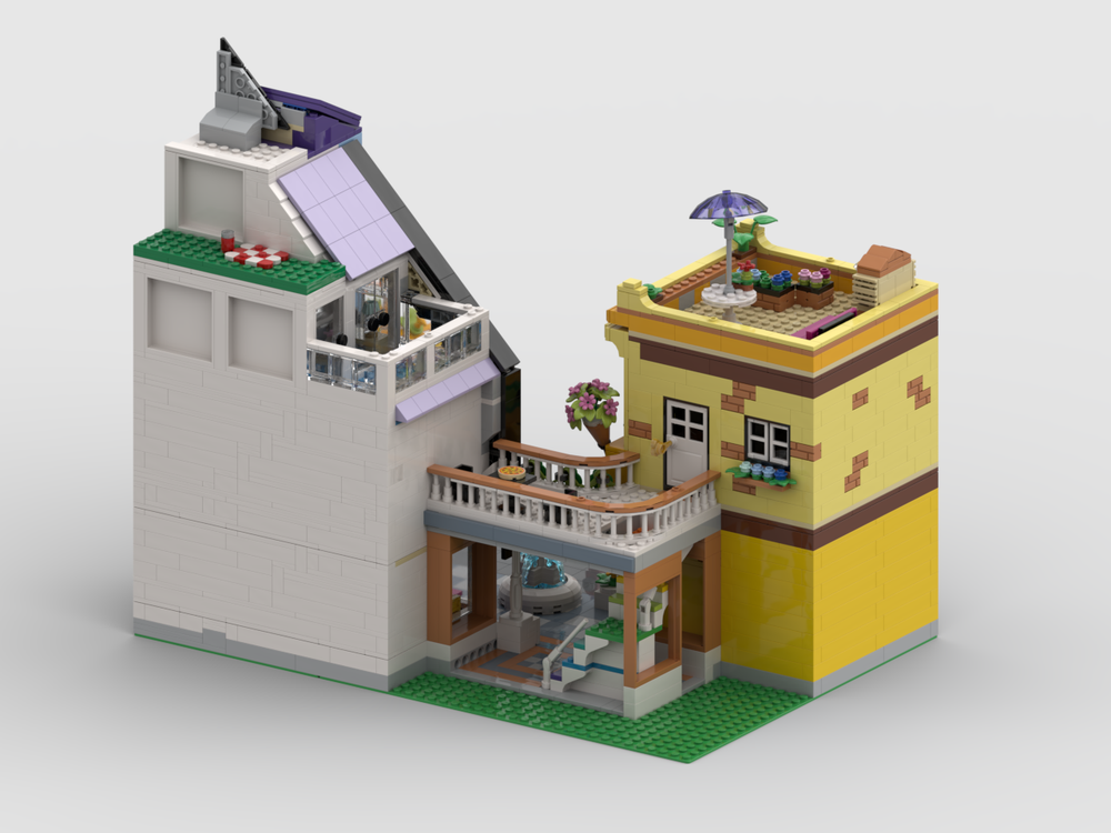 Lego Moc Downtown Flower And Design Store Modular By Ktbrickworks