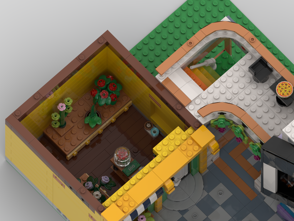 Lego Moc Downtown Flower And Design Store Modular By Ktbrickworks