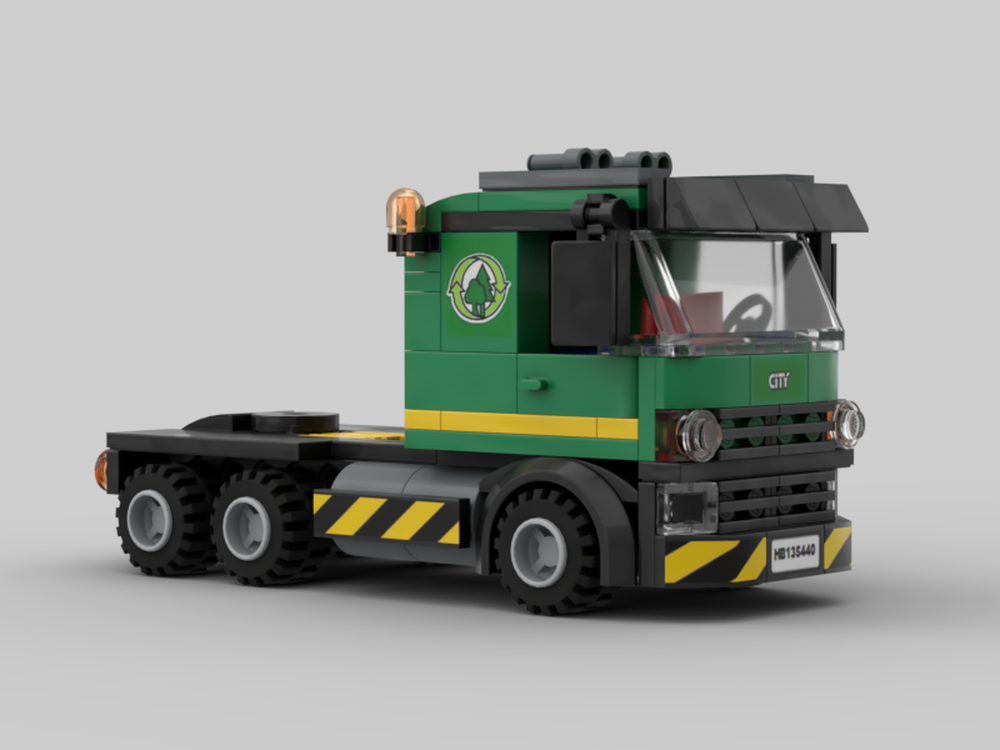 Lego Moc Cabover Truck And Logging Trailer By Haulingbricks Rebrickable
