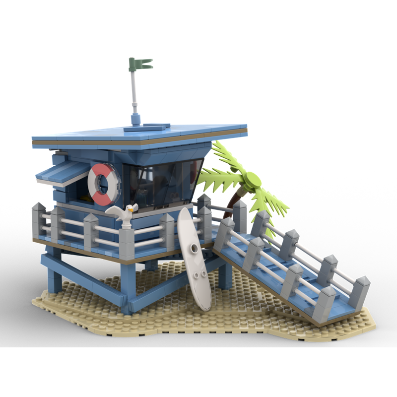 LEGO MOC Lifeguard Tower by MakeorBrick | Rebrickable - Build with LEGO