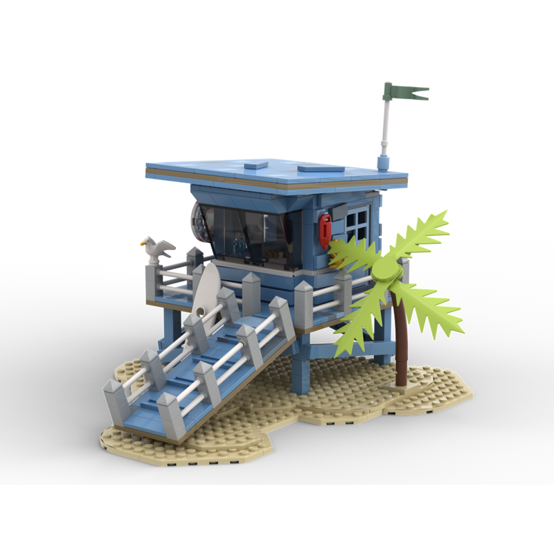 LEGO MOC Lifeguard Tower by MakeorBrick | Rebrickable - Build with LEGO