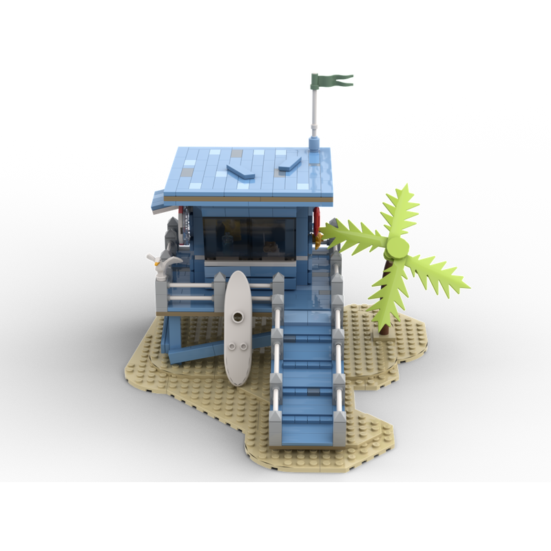 LEGO MOC Lifeguard Tower by MakeorBrick | Rebrickable - Build with LEGO